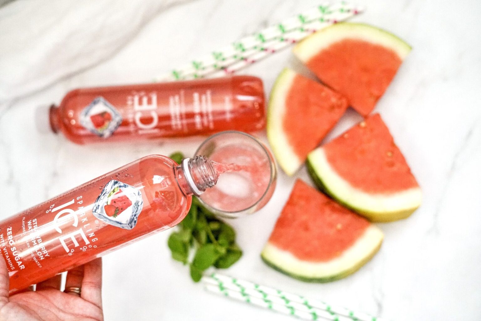 Malibu Watermelon with Sparkling Ice - Cocktails and Appetizers