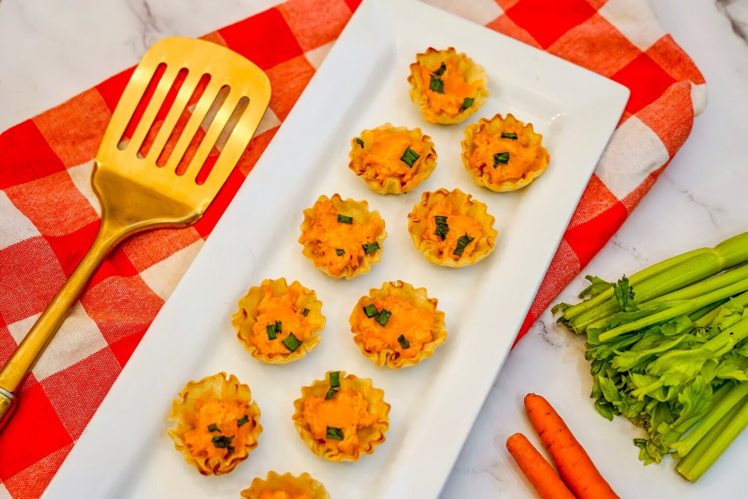 Buffalo Chicken Cups - Cocktails and Appetizers