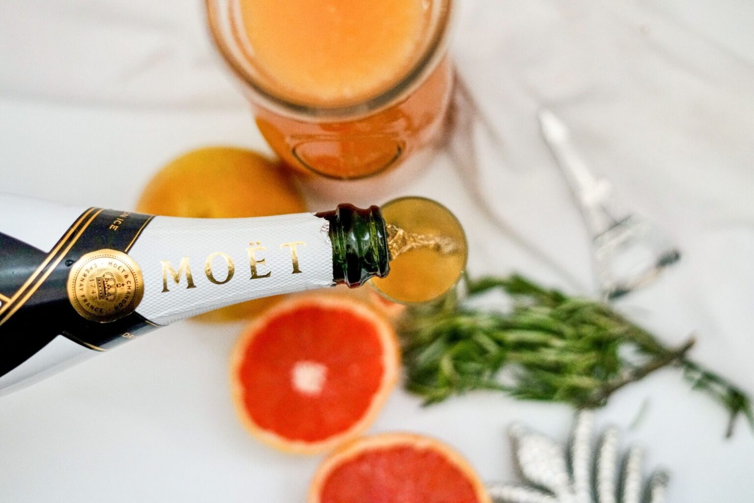 Grapefruit Mimosa - Cocktails and Appetizers