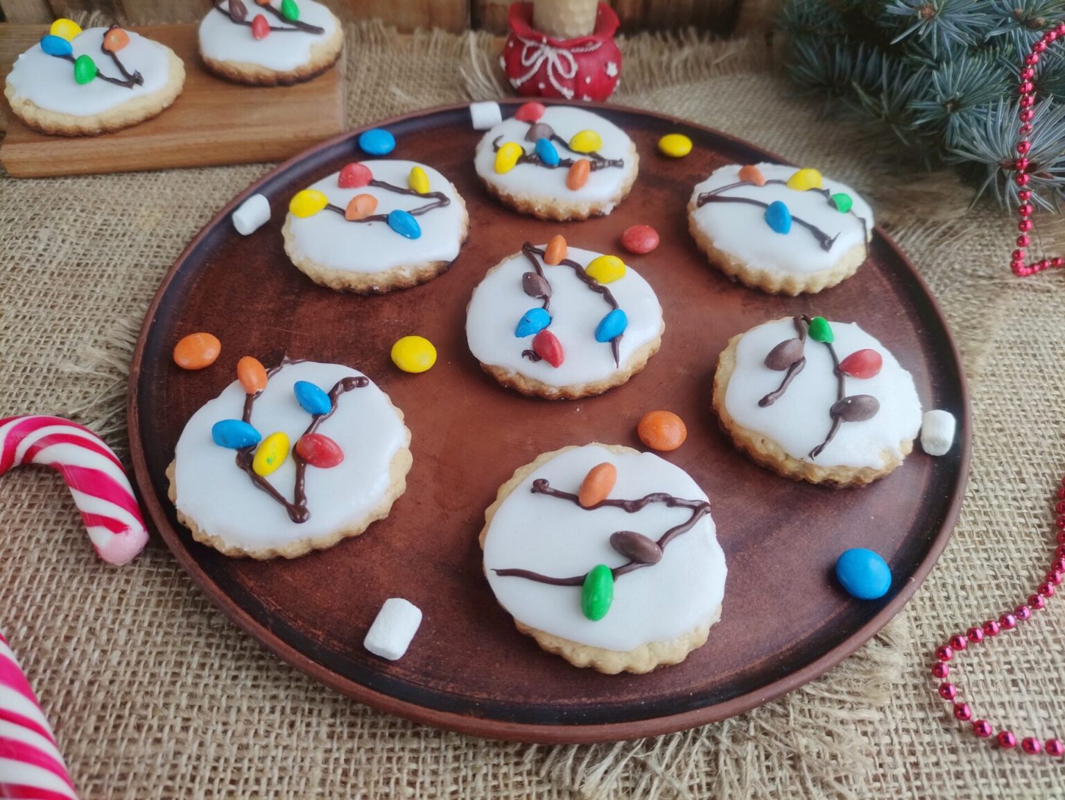 Christmas Light Cookies - Cocktails and Appetizers