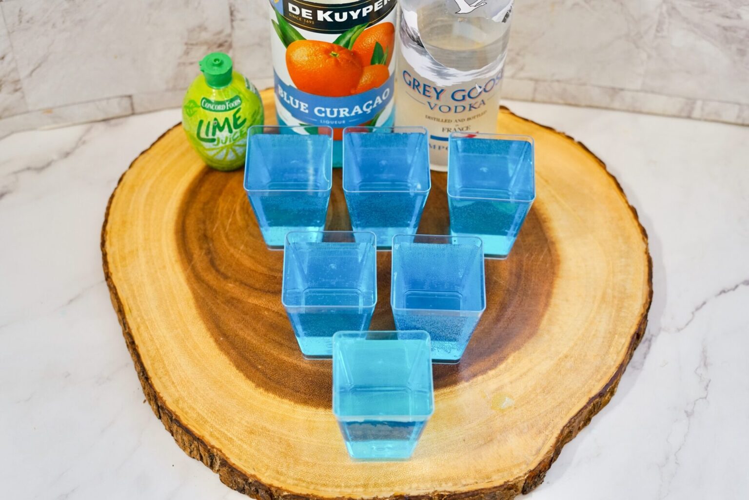 Blue Kamikaze Shot - Cocktails and Appetizers