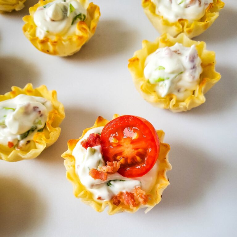 BLT Bites - Phyllo Appetizer - Cocktails and Appetizers
