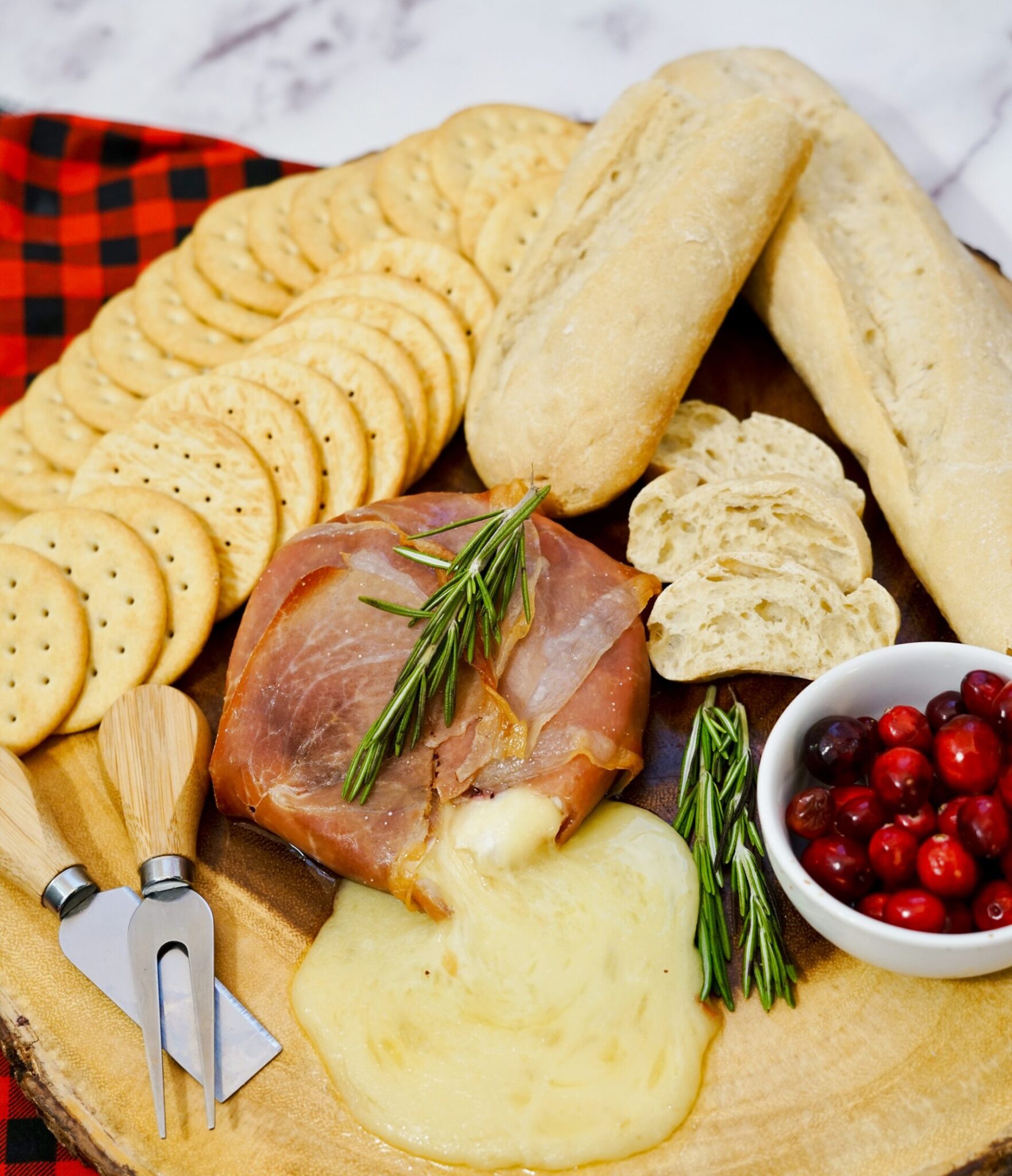 Prosciutto Wrapped Brie - Cocktails and Appetizers