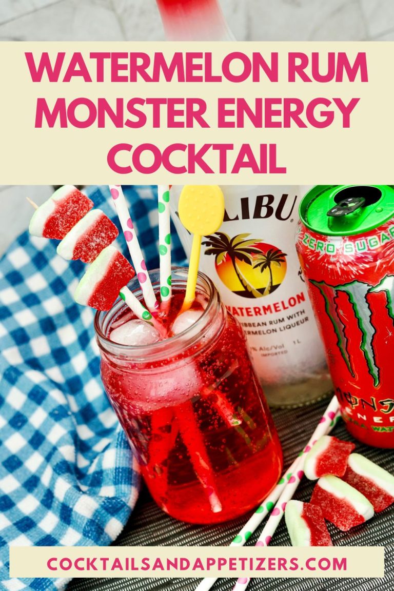 Watermelon Rum Monster Energy Cocktail - Cocktails and Appetizers
