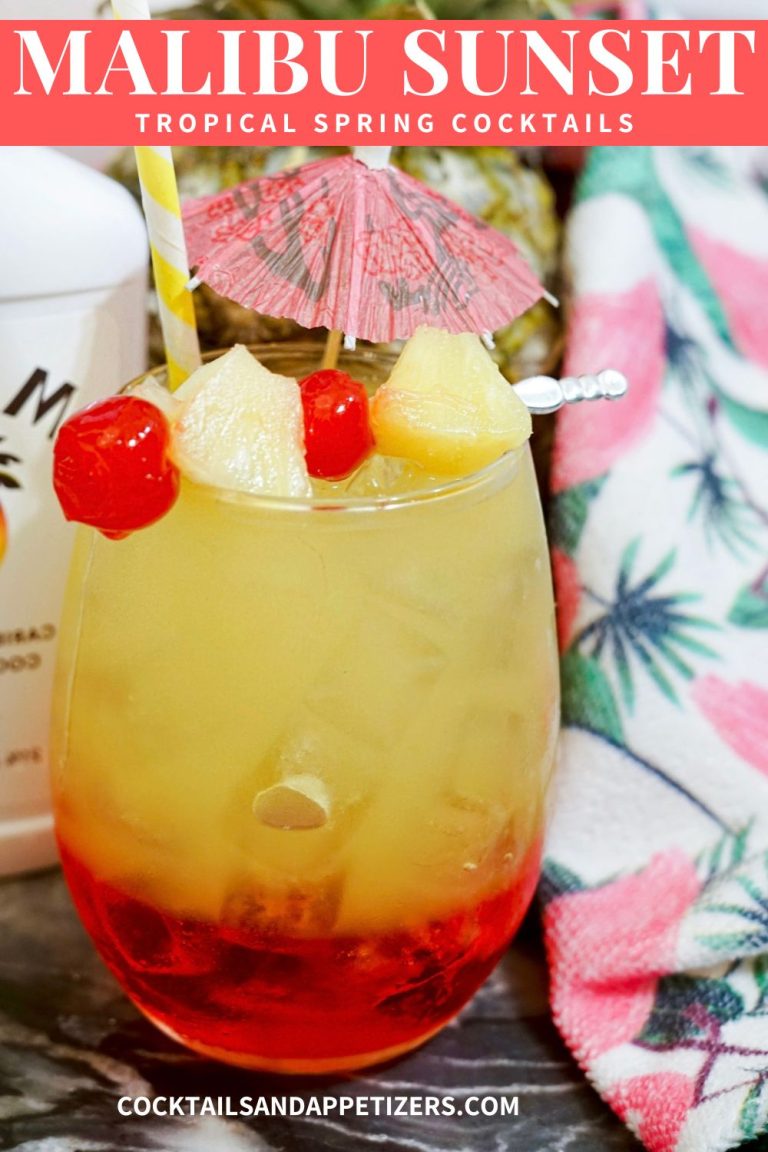 Malibu Sunset Cocktail - Cocktails and Appetizers