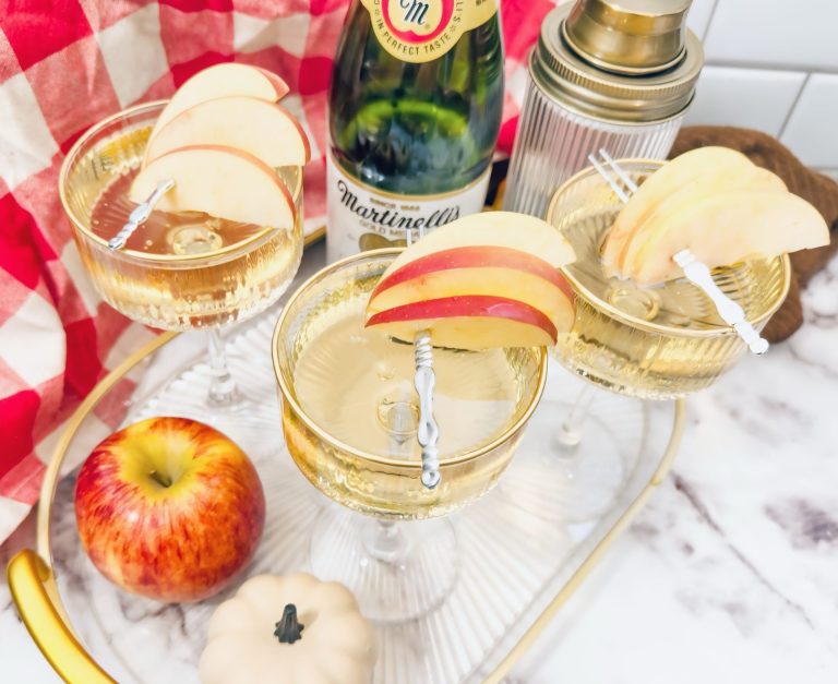 Sparkling Apple Mimosa - Cocktails and Appetizers